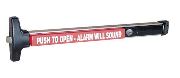 Detex V-40xEBxW Rim Panic Exit Device Standard Door Stile With Exit Al ...