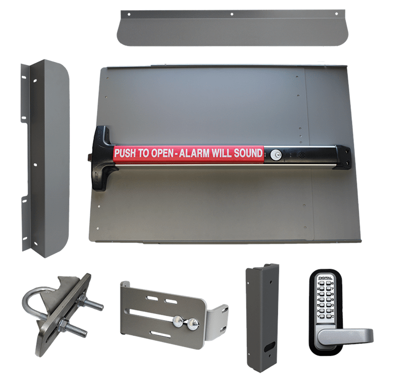 Lockey ED-63 EDGE Security Panic Shield Kit With Detex V-40 Alarm Pani ...